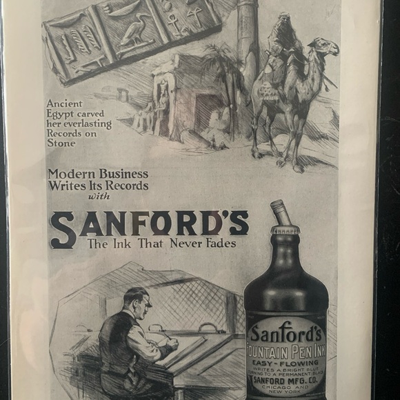 Accents | Vintage 192 Stanfords Fountain Pen Ink Ad Advertisement ...